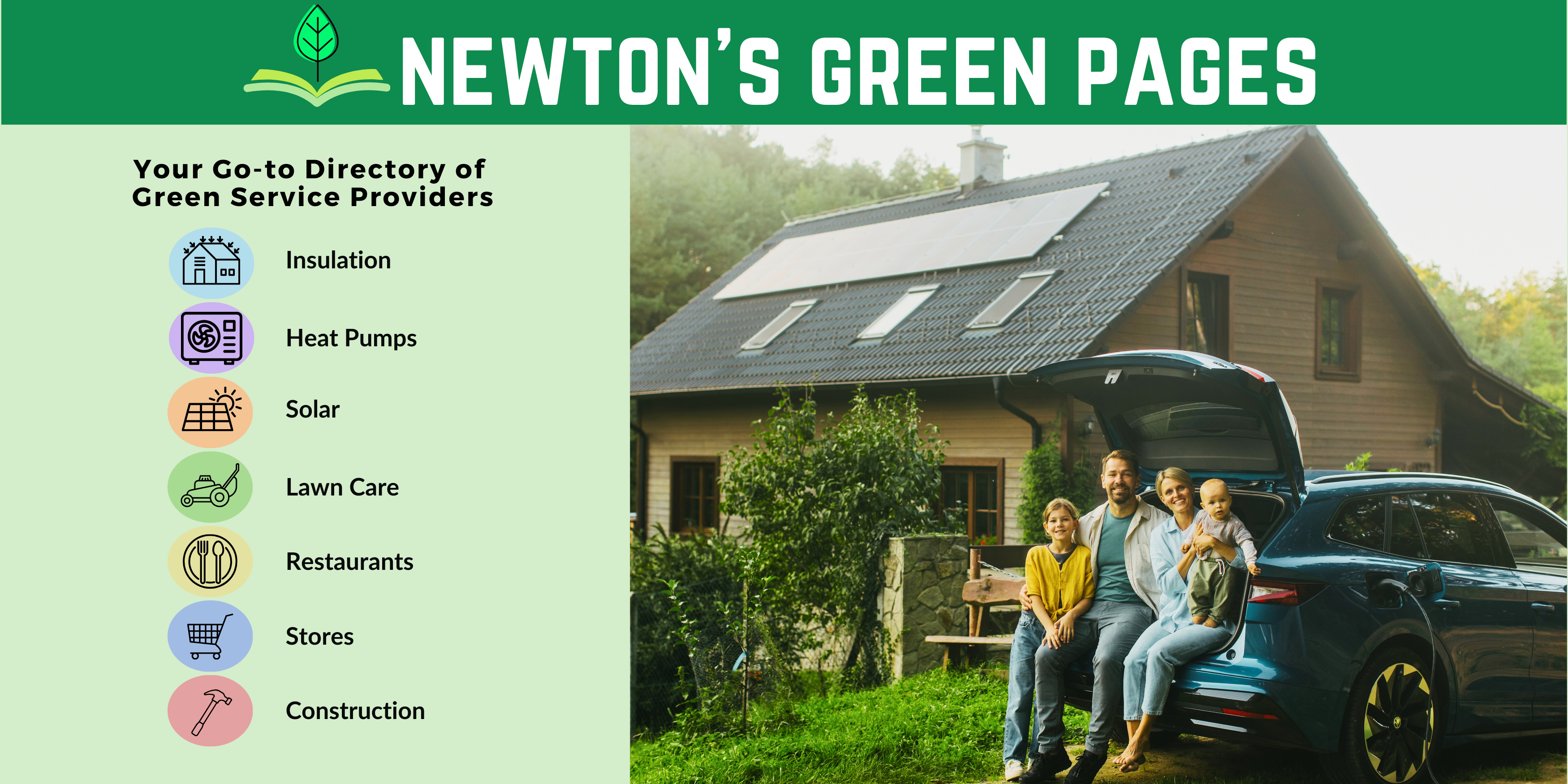 Download the Green Newton Green Pages for Green Business Listings and Tips