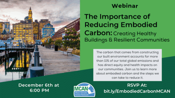 Learn About the 'Importance of Reducing Embodied Carbon' on December 6